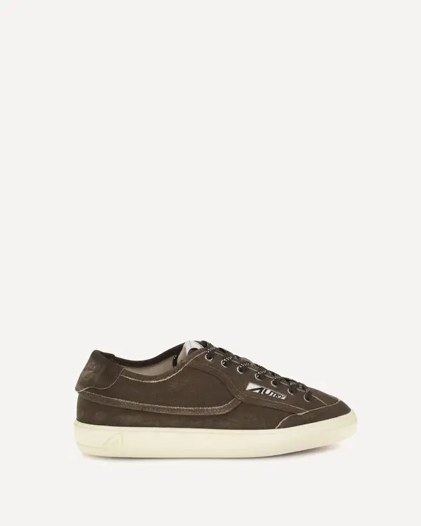 AUTRY Medalist Low Suede And Leather Sneakers - Brown