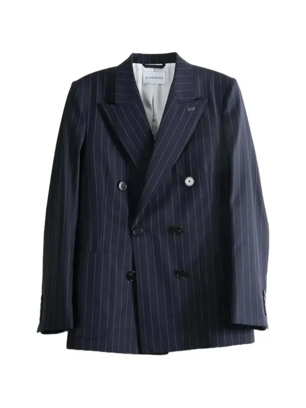 Givenchy Striped Wool Double-breasted Jacket