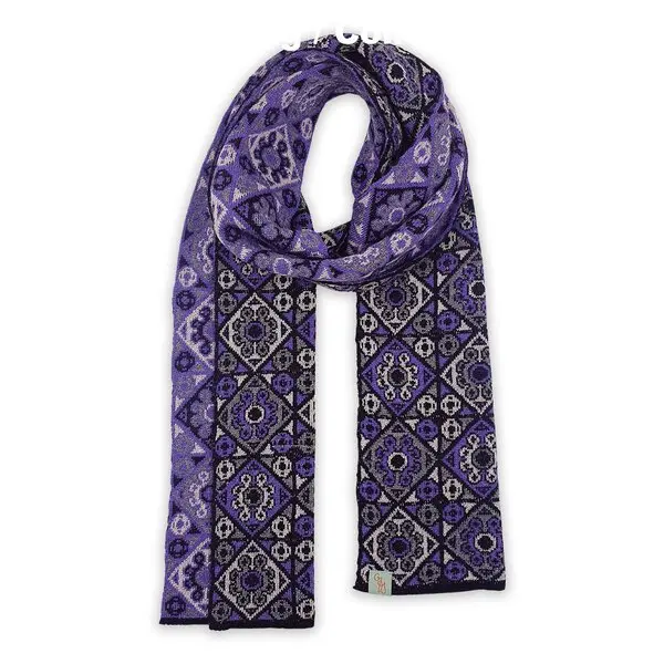 OTTO & SPIKE Scarves Bobbin Merino Violet Tang, College Grey - Purple