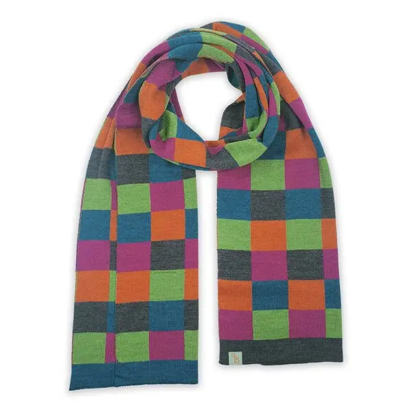 OTTO & SPIKE Scarves Checkered Past Merino - Grey