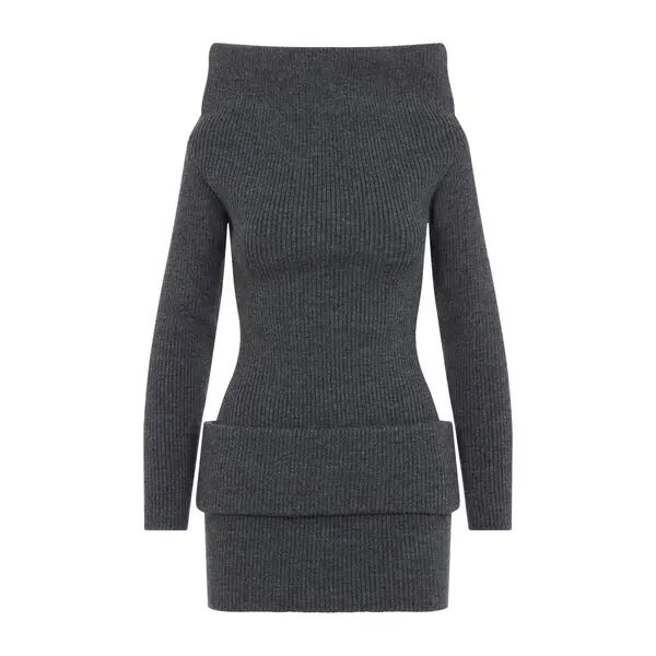 JEAN PAUL GAULTIER Leather Tag Details Short Dress