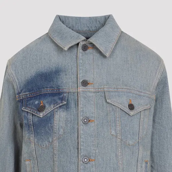 JEAN PAUL GAULTIER Face Print Denim Jacket