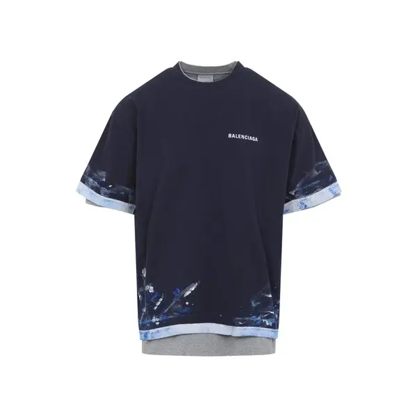 Balenciaga Layered T-shirt - Blue