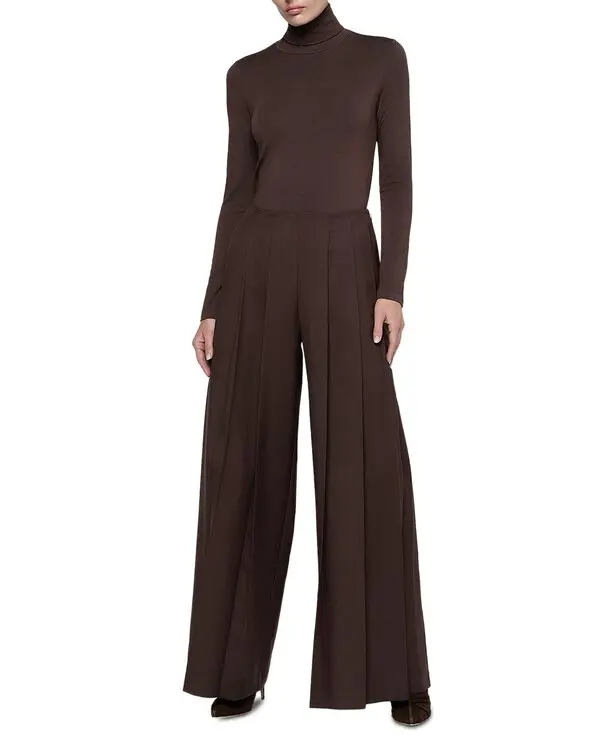 L'Agence Nova Pleated Wide Leg Pants