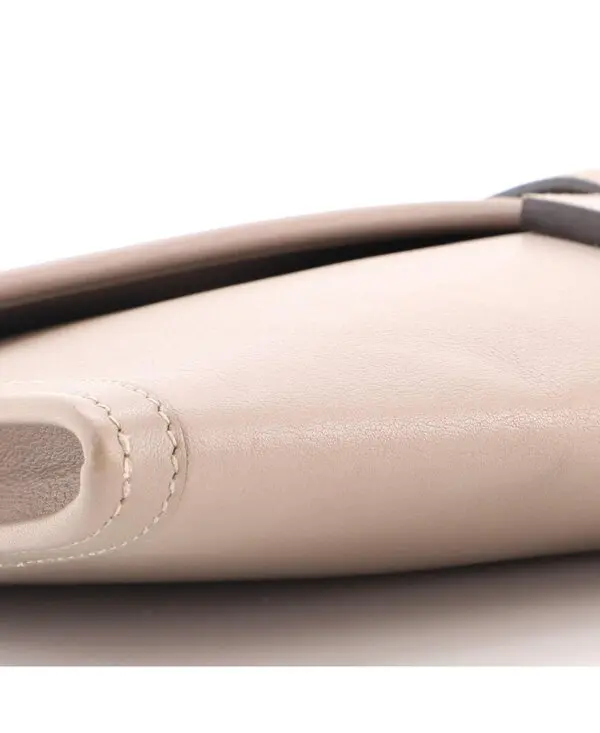 Hermès Jige Elan Swift Leather Clutch - Gray