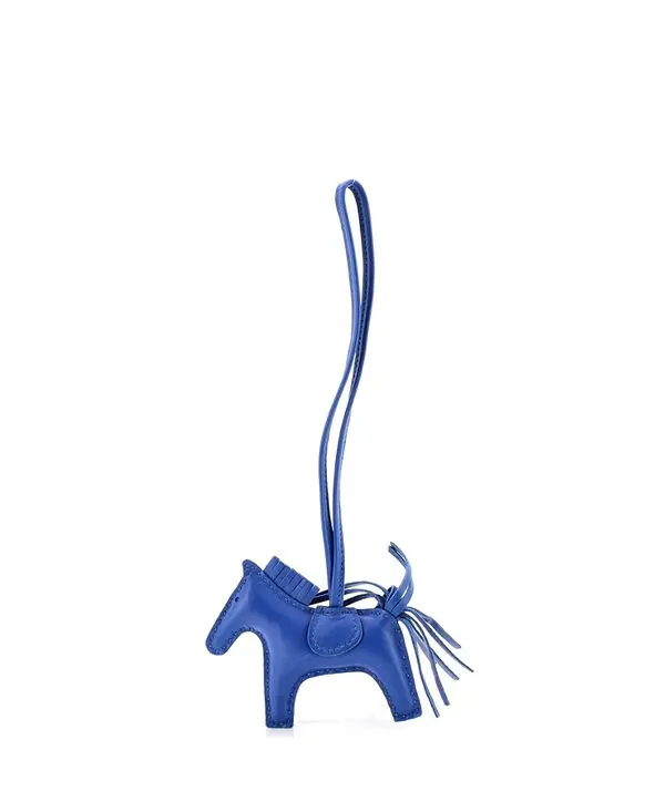 Hermès Rodeo Fringe Leather Bag Charm - Blue