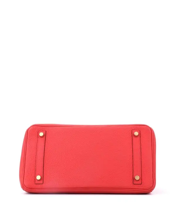 Hermès Birkin 30 Togo Leather Satchel With Gold Hardware - Geranium