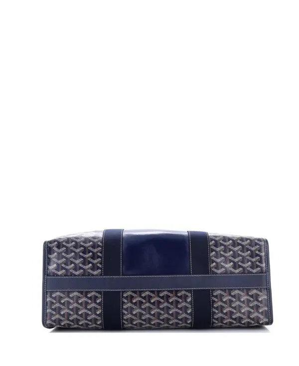 Goyard Mm Villette Tote Printed Coated Canvas - Blue/ Blue/ Brown
