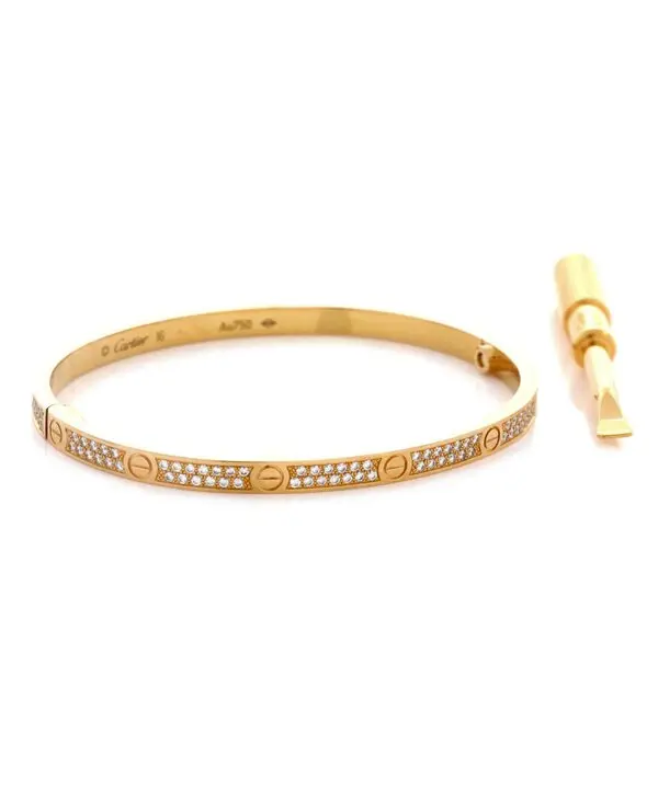 CARTIER Small Love Bracelet 18k With Pave Diamonds