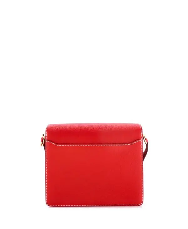 Hermès Roulis Clemence Leather Shoulder Bag - Red