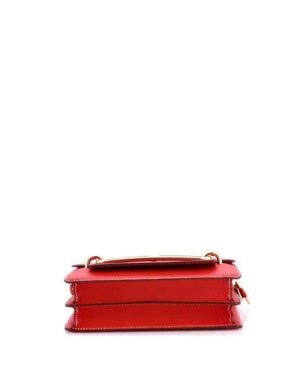 Hermès Roulis Clemence Leather Shoulder Bag - Red