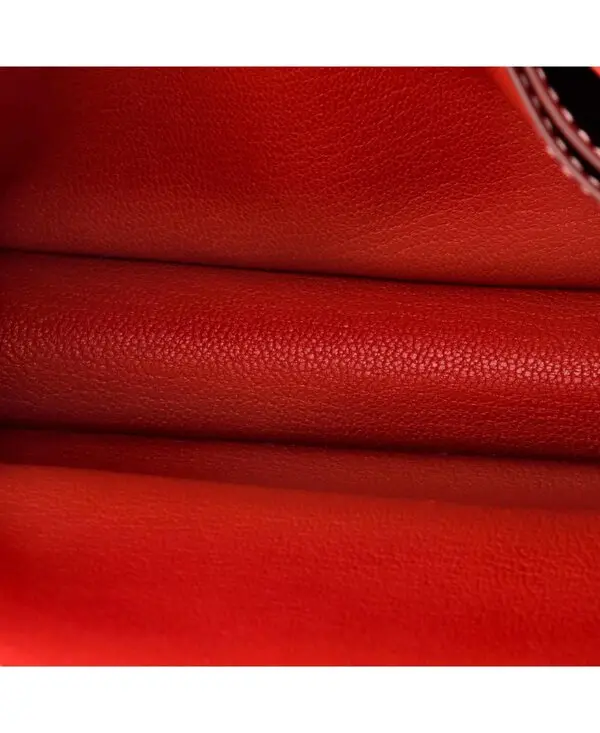 Hermès Roulis Clemence Leather Shoulder Bag - Red