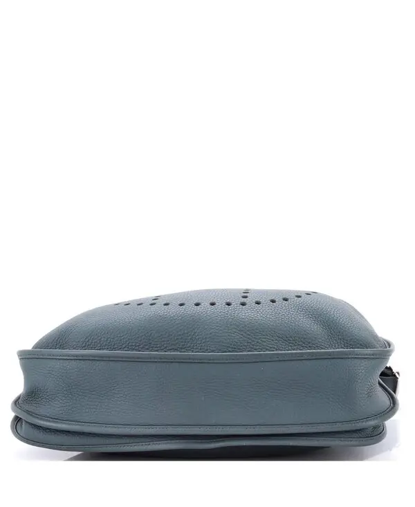 Hermès Evelyne Iii Clemence Leather Crossbody - Blue