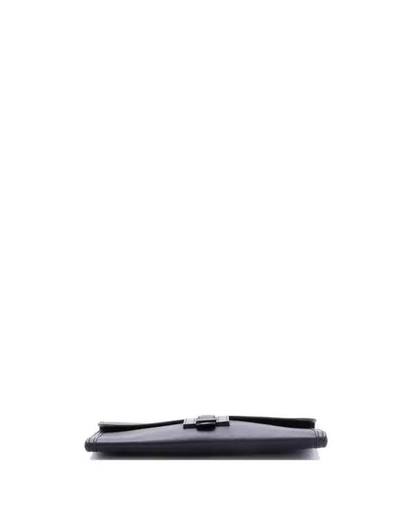 Hermès Jige Elan Swift Leather Clutch - Black