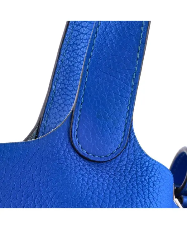 Hermès Mm Picotin Lock Bag Clemence - Blue