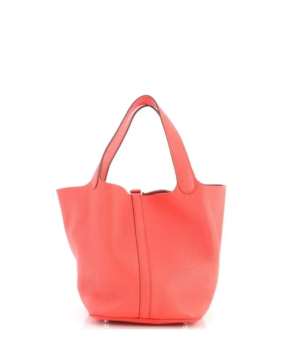 Hermès Picotin Lock Clemence Leather Bag - Red