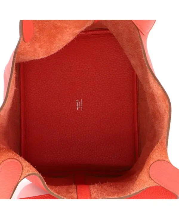 Hermès Picotin Lock Clemence Leather Bag - Red
