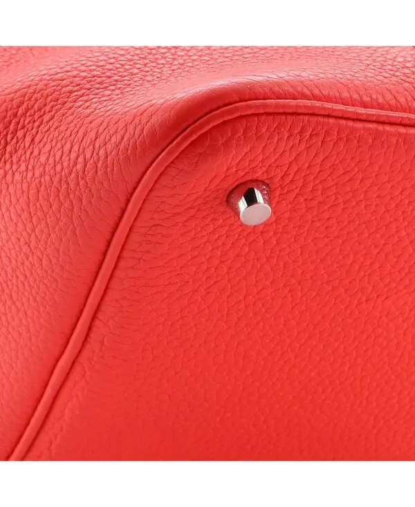 Hermès Picotin Lock Clemence Leather Bag - Red