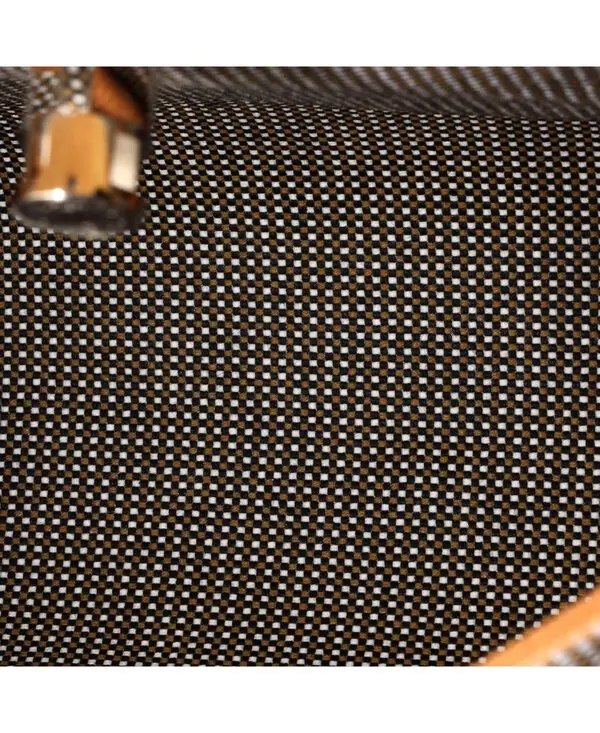 Hermès Herbag Zip Canvas & Leather Shoulder Bag