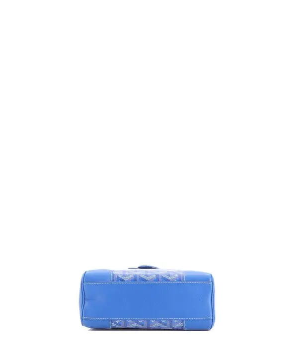 Goyard Saigon Top Handle Bag Coated Canvas With Leather - Blue