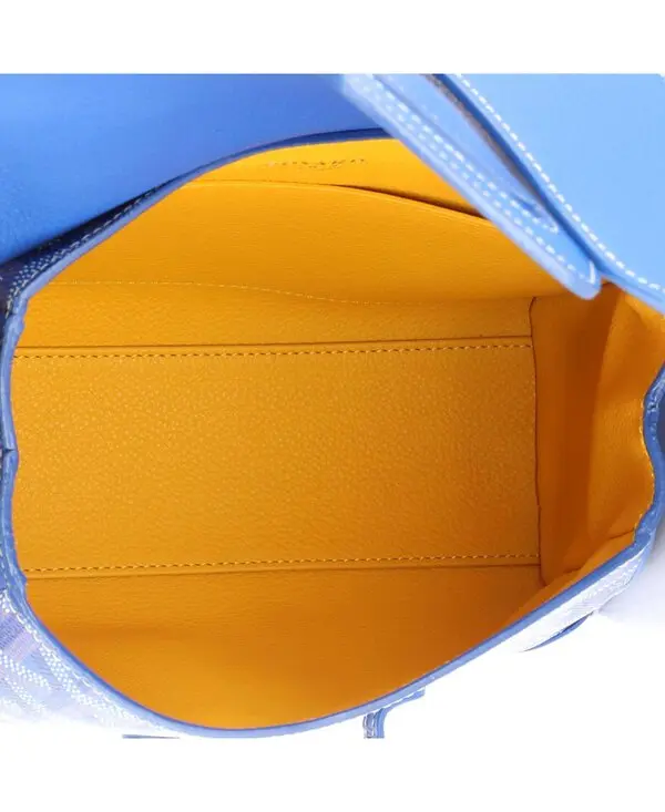 Goyard Saigon Top Handle Bag Coated Canvas With Leather - Blue