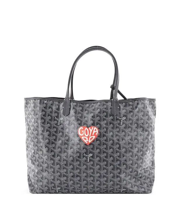 Goyard Pm Saint Louis Tote Printed Coated Canvas - Gray