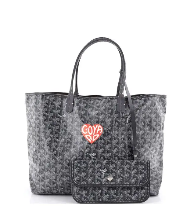 Goyard Pm Saint Louis Tote Printed Coated Canvas - Gray