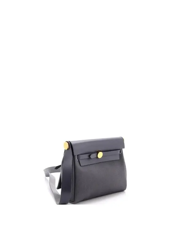 Hermès Herbag Zip Canvas & Leather Shoulder Bag