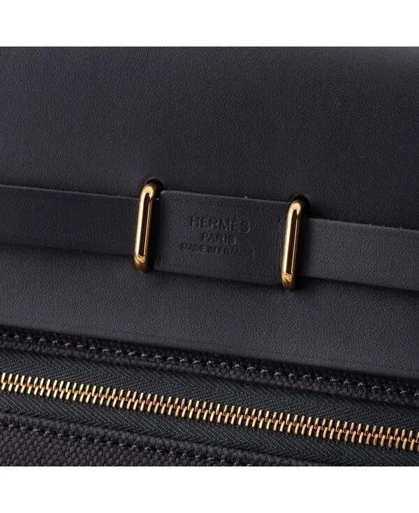 Hermès Herbag Zip Canvas & Leather Shoulder Bag