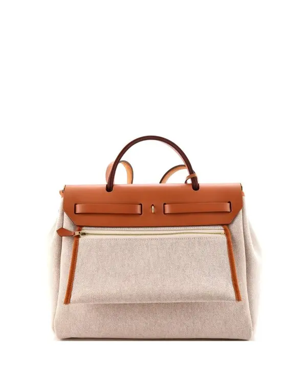 Hermès Herbag Zip 31 Canvas & Leather Tote