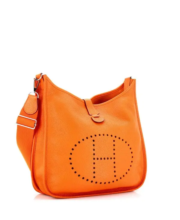 Hermès Gm Evelyne Iii Leather Crossbody - Orange