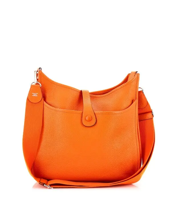 Hermès Gm Evelyne Iii Leather Crossbody - Orange