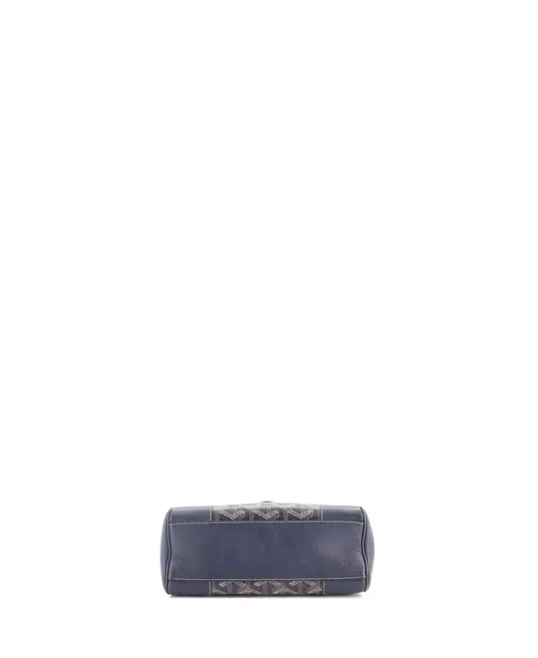 Goyard Saigon Top Handle Bag Coated Canvas With Leather - Blue