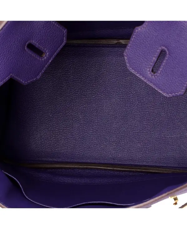 Hermès Birkin 30 Handbag Purple Togo With Gold Hardware - Iris