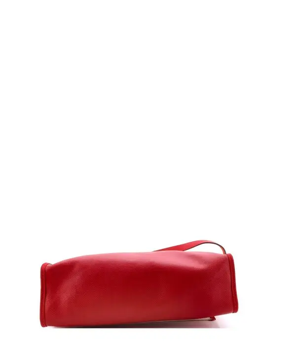Hermès Herbag Zip Canvas & Leather Tote - Red