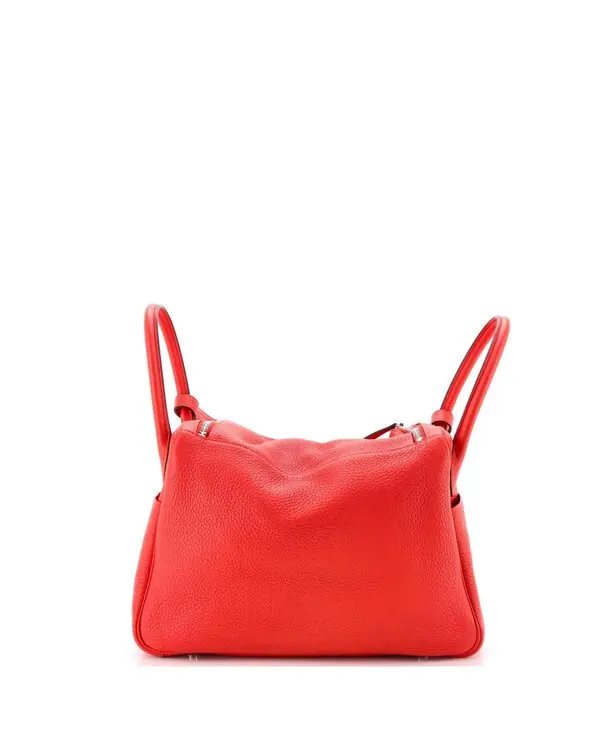 Hermès Lindy 30 Clemence Leather Shoulder Bag - Red