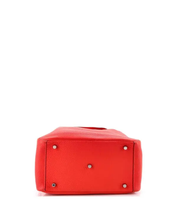Hermès Lindy 30 Clemence Leather Shoulder Bag - Red