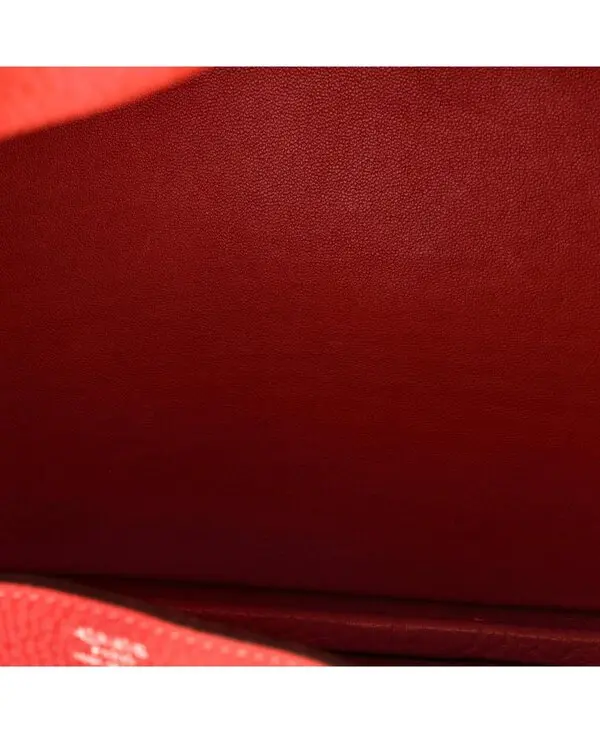 Hermès Lindy 30 Clemence Leather Shoulder Bag - Red