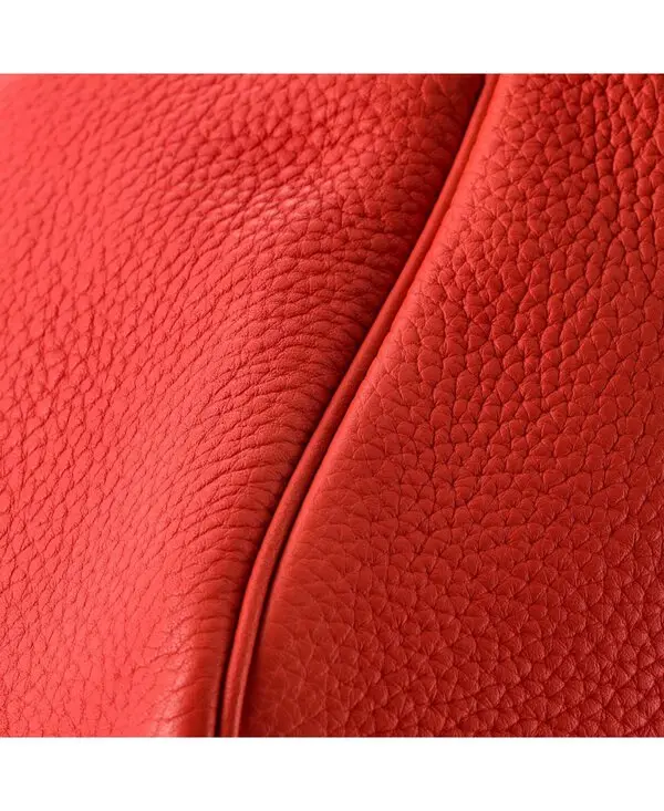 Hermès Lindy 30 Clemence Leather Shoulder Bag - Red