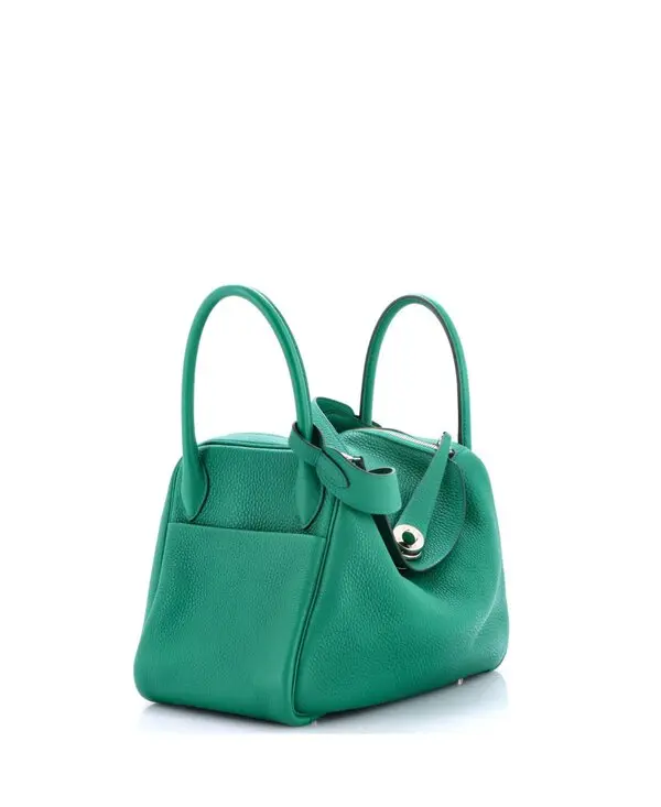 Hermès Lindy 30 Leather Shoulder Bag - Green