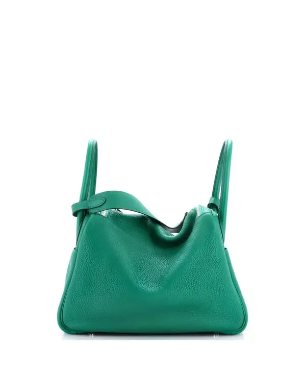 Hermès Lindy 30 Leather Shoulder Bag - Green