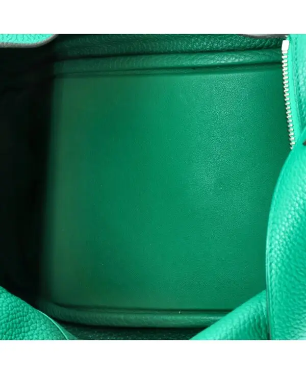 Hermès Lindy 30 Leather Shoulder Bag - Green