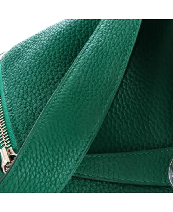 Hermès Lindy 30 Leather Shoulder Bag - Green