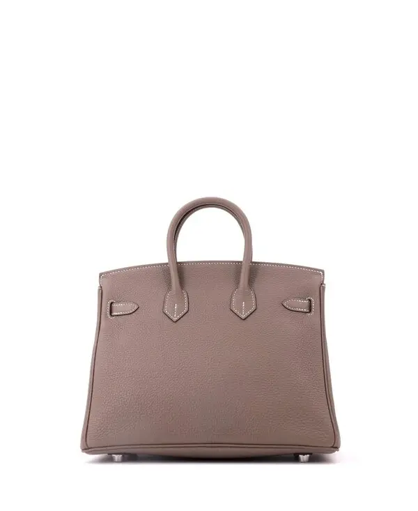 Hermès Birkin 25 Handbag Grey Togo With Palladium Hardware - Etoupe