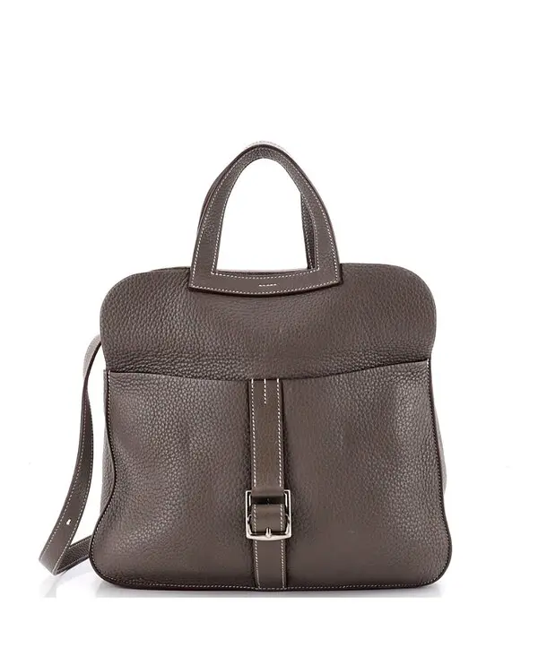 Hermès Halzan Convertible Leather Shoulder Bag
