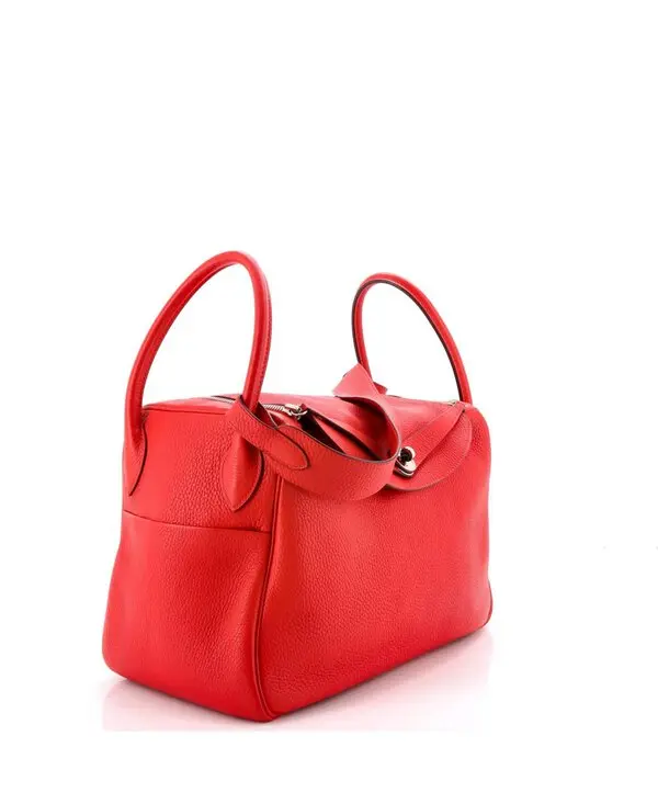 Hermès Lindy Leather Satchel - Red