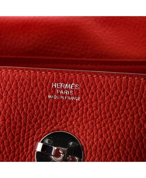 Hermès Lindy Leather Satchel - Red