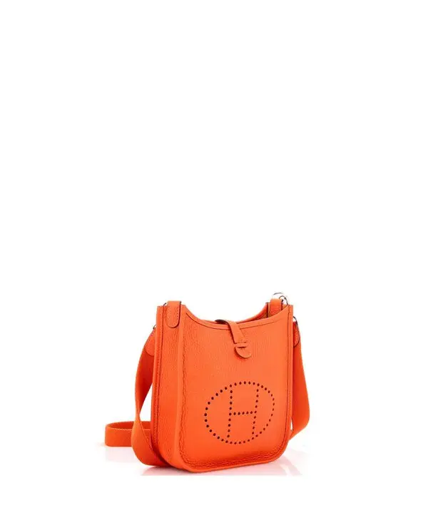 Hermès Evelyne Tpm Clemence Leather Crossbody Bag - Orange