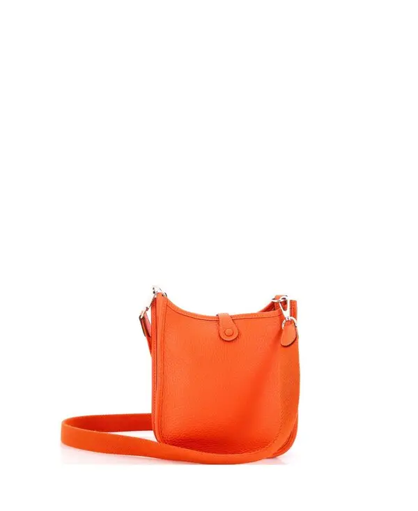 Hermès Evelyne Tpm Clemence Leather Crossbody Bag - Orange