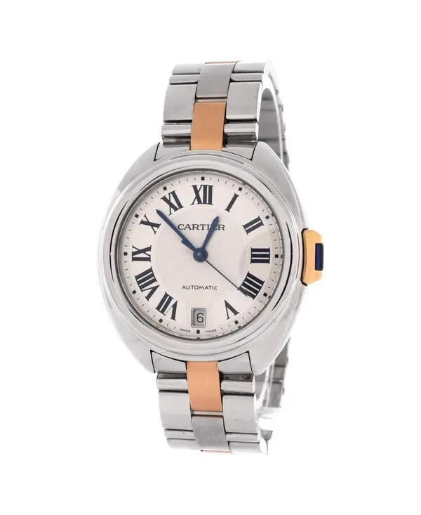 CARTIER Cle De Automatic Watch In Stainless Steel And Rose Gold 35mm
